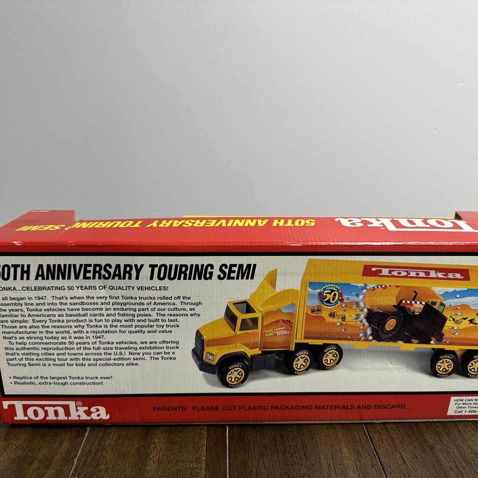 1997 Hasbro Tonka 18"l Touring Semi Tractor Trailer Truck, 50th ...