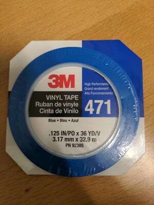 3M 06408 Blue Fine Line Vinyl Tape 471, 1/8" x 36 yds One Roll | eBay
