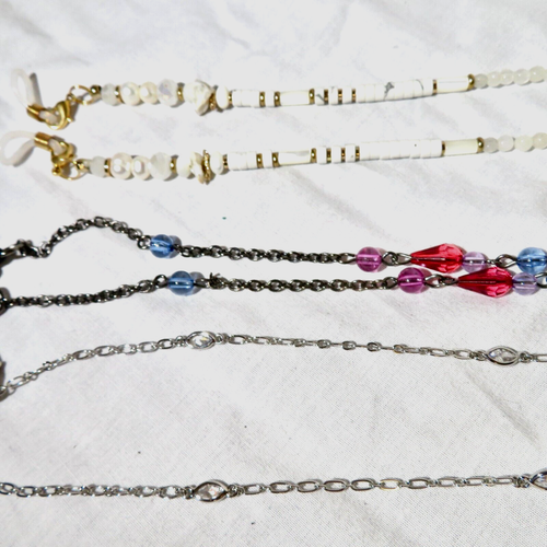 Lot of 3 preowned Eyeglass Chain Eyewear beaded retainers | eBay