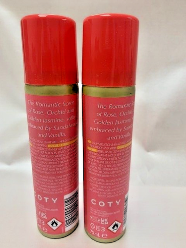 COTY L'AIMANT 2 X 75ML DEODORANT BODY SPRAY NEW AND UNUSED | eBay UK