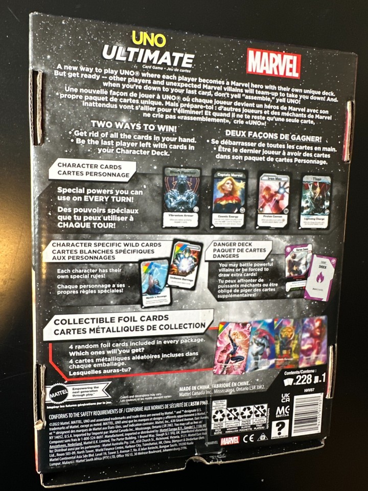 Uno Ultimate Marvel Card Game - 1st Edition Core Version - Mattel | eBay