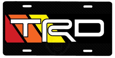 New Custom Retro Toyota TRD Inspired License Plate Carbon Look | eBay