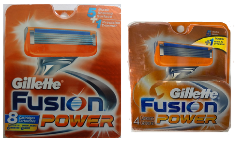 Gillette Fusion Power Razor Blades, 12 Cartridges (Bulk Packaging ...