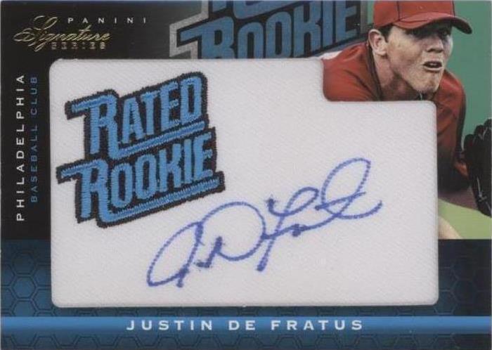 2012 Panini Signature Series - Rated Rookie Autograph Justin De Fratus ...
