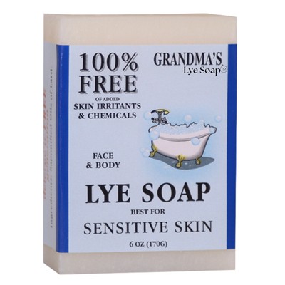 Grandma's Pure & Natural Lye Soap Soothing Dry Skin No Fragrance 6oz ...
