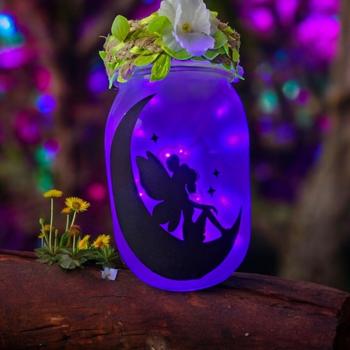 Moon Fairy Jar Night Light Home Decor Mystical Magical Gift Mythical ...