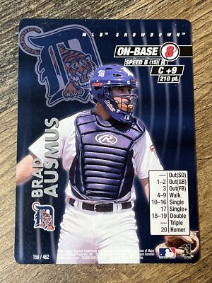 2001 MLB Showdown 156/462 Brad Ausmus Detroit Tigers WOTC #156 Catcher ...