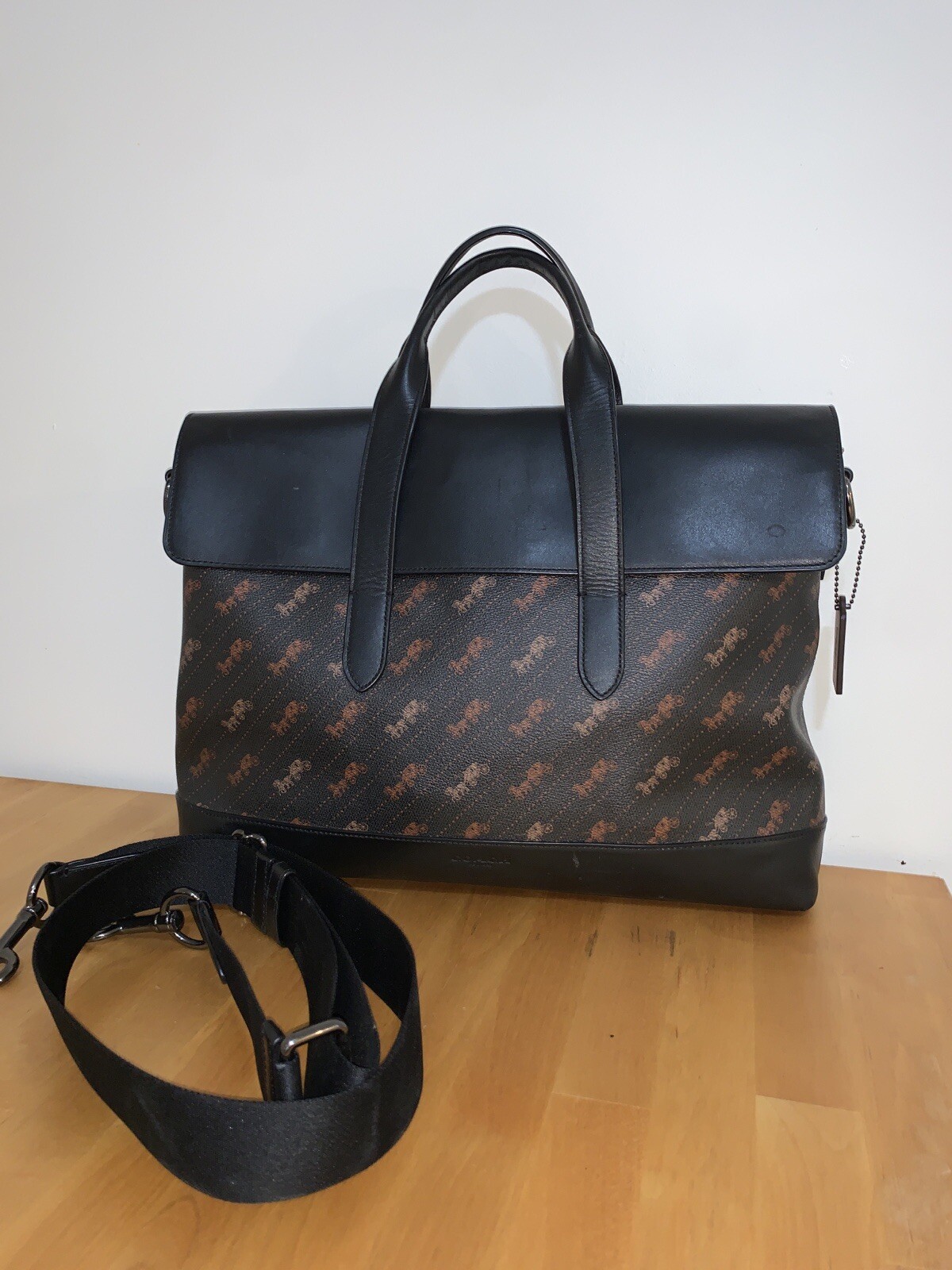 Coach Hamilton Portfolio Brief Horse and Carriage Dot… - Gem