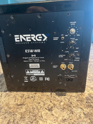 energy esw m-8 powered sub-woofer | eBay
