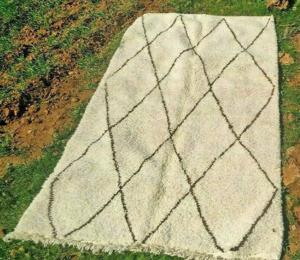Area Rugs 8x5 feet Hand Woven ,berber rug Beni ourain rugs FREE ...