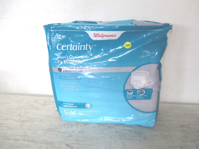 Certainty Men’s Incontinence Underwear Maximum Absorbency S/M - 12 ...
