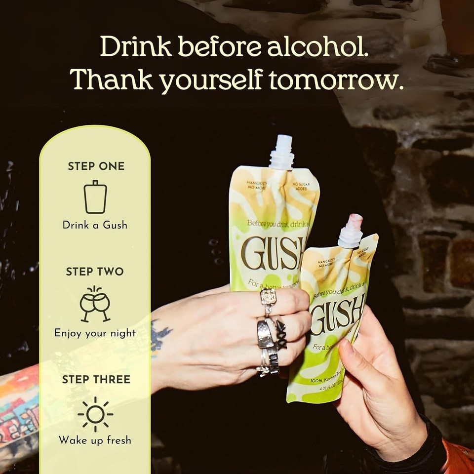 GUSH Pre-Drink Korean Pear Juice - (12 Pack) Pear Hydration Packet for ...