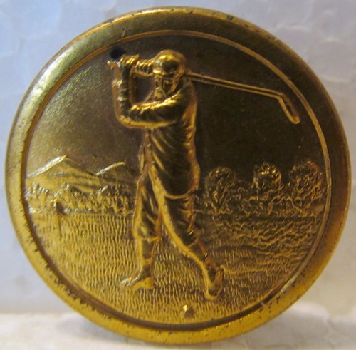 VINTAGE BRASS BUTTON W/KNICKERED GOLFER CIRCA 1910 G & H BULLIVANT ...