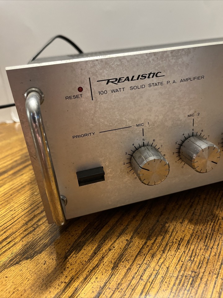 VTG Realistic MPA-100 Solid State P.A. Amplifier 100 Watt Turns On | eBay