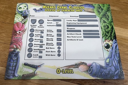 Mutant Crawl Classic Scratch Off Zero Character Sheets SW/Sealed | eBay