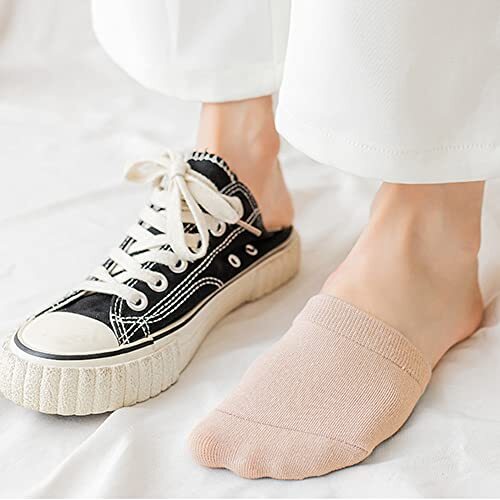 8 Pairs Women Half Socks Toe Toppers Liner Socks Invisible Toe Cover ...