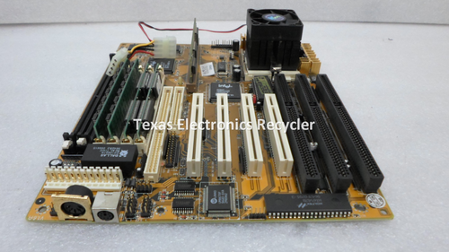 P&Q Socket 7 Motherboard w/ IBM IBM26 6X86-2V7P166GE CPU + Heatsink ...