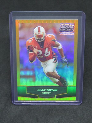 2004 TOPPS DRAFT PICKS & PROSPECTS SEAN TAYLOR ROOKIE GOLD REFRACTOR SP ...