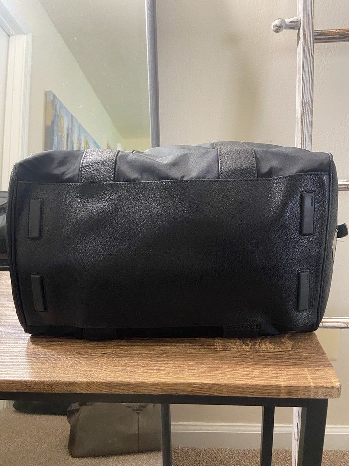 Prada Boxy Black Nylon Leather Mini Boston/Duffle Hand Or Gym Bag ...
