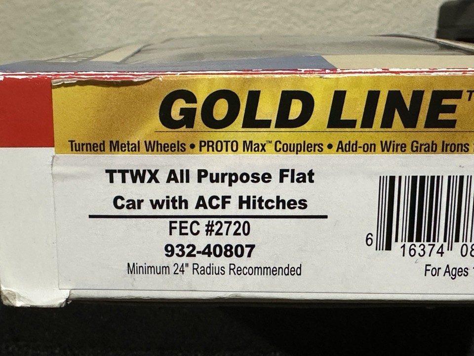 HO Scale Walthers Gold Line FEC #2720 TTWX all purpose Flat Car 932 ...