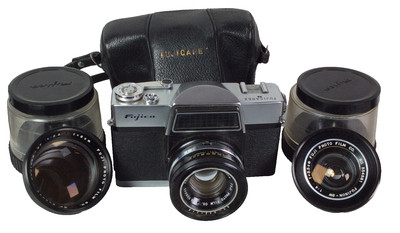 Fujica Fujicarex II 35mm SLR Camera with Original Case and AUX Lenses ...