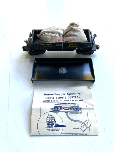 LIONEL 3469, UNION PACIFIC OPERATING COAL DUMP CAR, TRAY, COAL ...