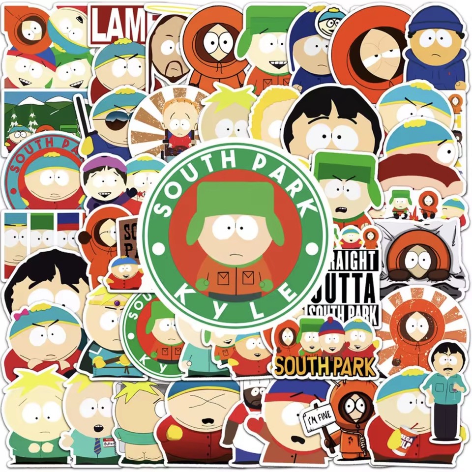 50PCS South Park Stickers Eric Cartman Kenny Kyle Stan Butters Randy ...