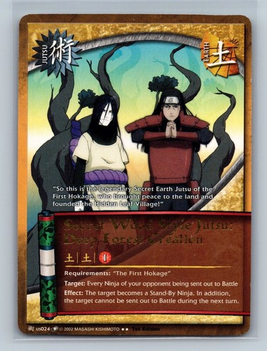 Naruto CCG Secret Wood Style Jutsu Deep Forest Creation GOLD TXT Quest ...