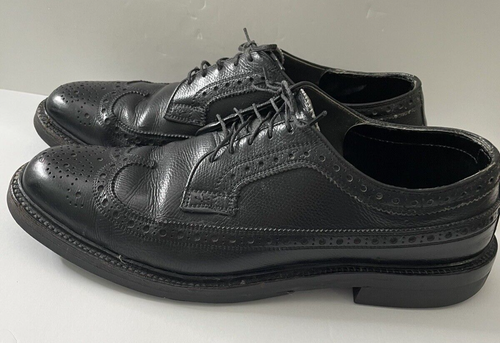 Longwing Wingtip Shoes Black Goodyear (Florsheim? ) 9.5D | eBay