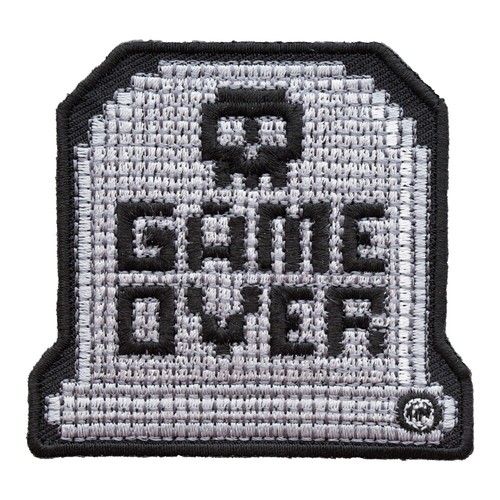 Game Over Gamer Skull Headstone Patch, Death Patches | eBay