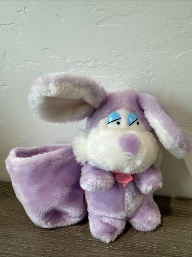 Vintage Easter Bunny Rabbit Pastel Purple 8” Egg Stuffed Plush Toy ...