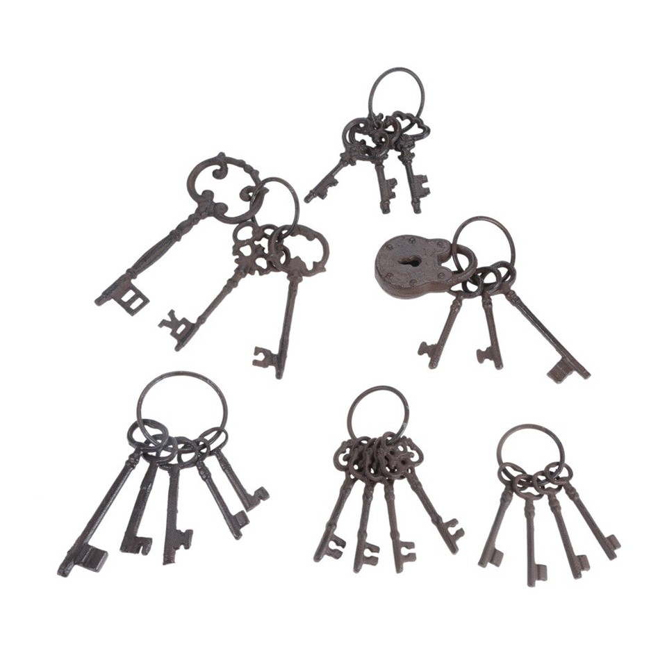 1set European Wine Cellar Key Castle Key Iron Ornament Collection Home ...