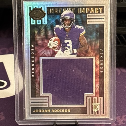 Jordan Addison 2023 Panini Illusions Instant Impact Rookie Patch RC/MEM ...