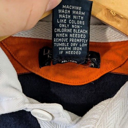 Vtg Ralph Lauren Rugby Polo Shirt Boy Green Blue Orange Pony Youth 90s ...