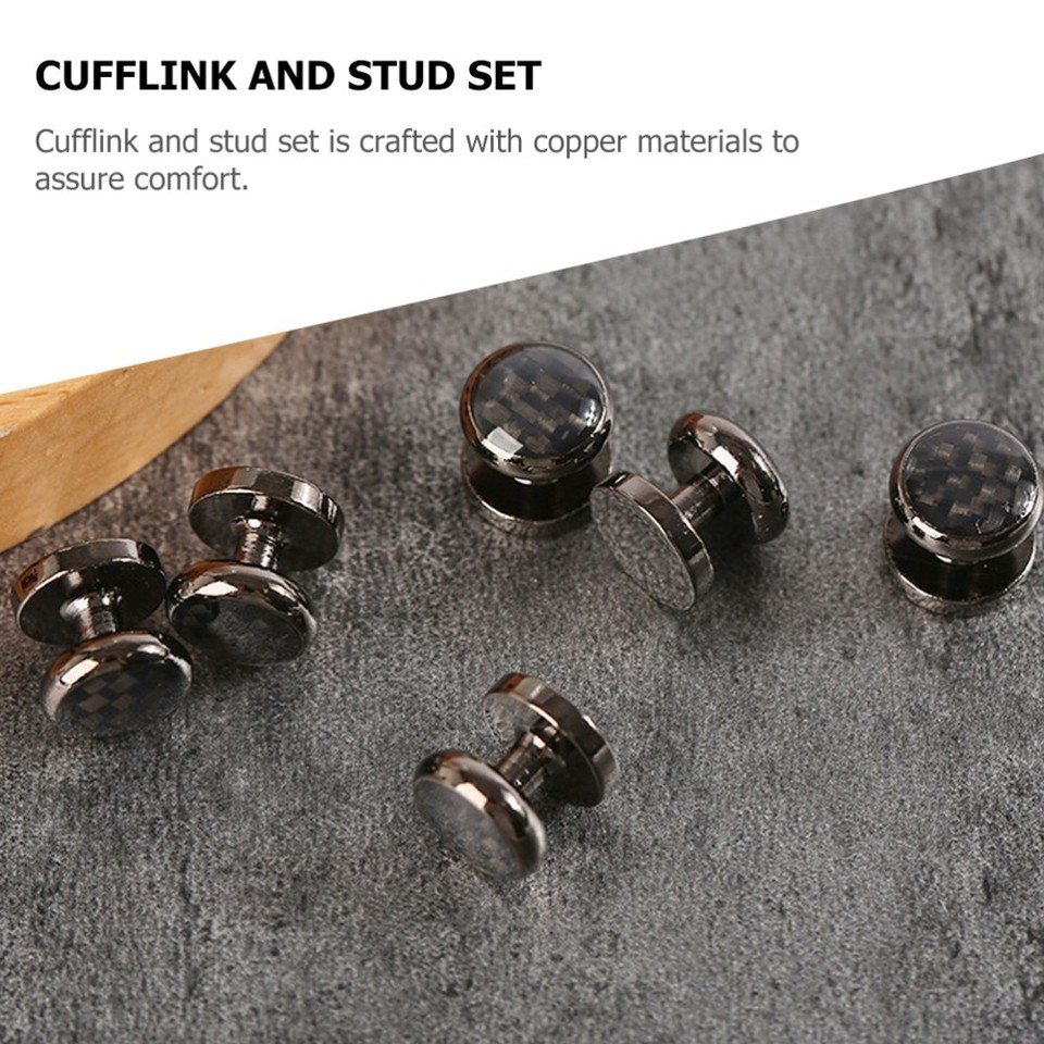 6 Pcs Cufflink Suit Tuxedo Buttons and Cufflinks Accessories Man | eBay ...