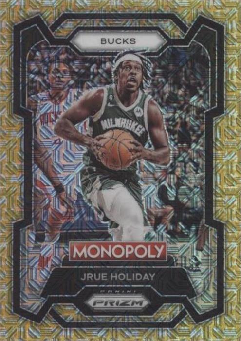 2023-24 Panini Prizm Monopoly - Jrue Holiday #51 Millionaire Gold Mojo ...