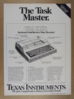 1980 TI Texas Instruments Silent 700 Model 783 KSR Terminal vintage ...