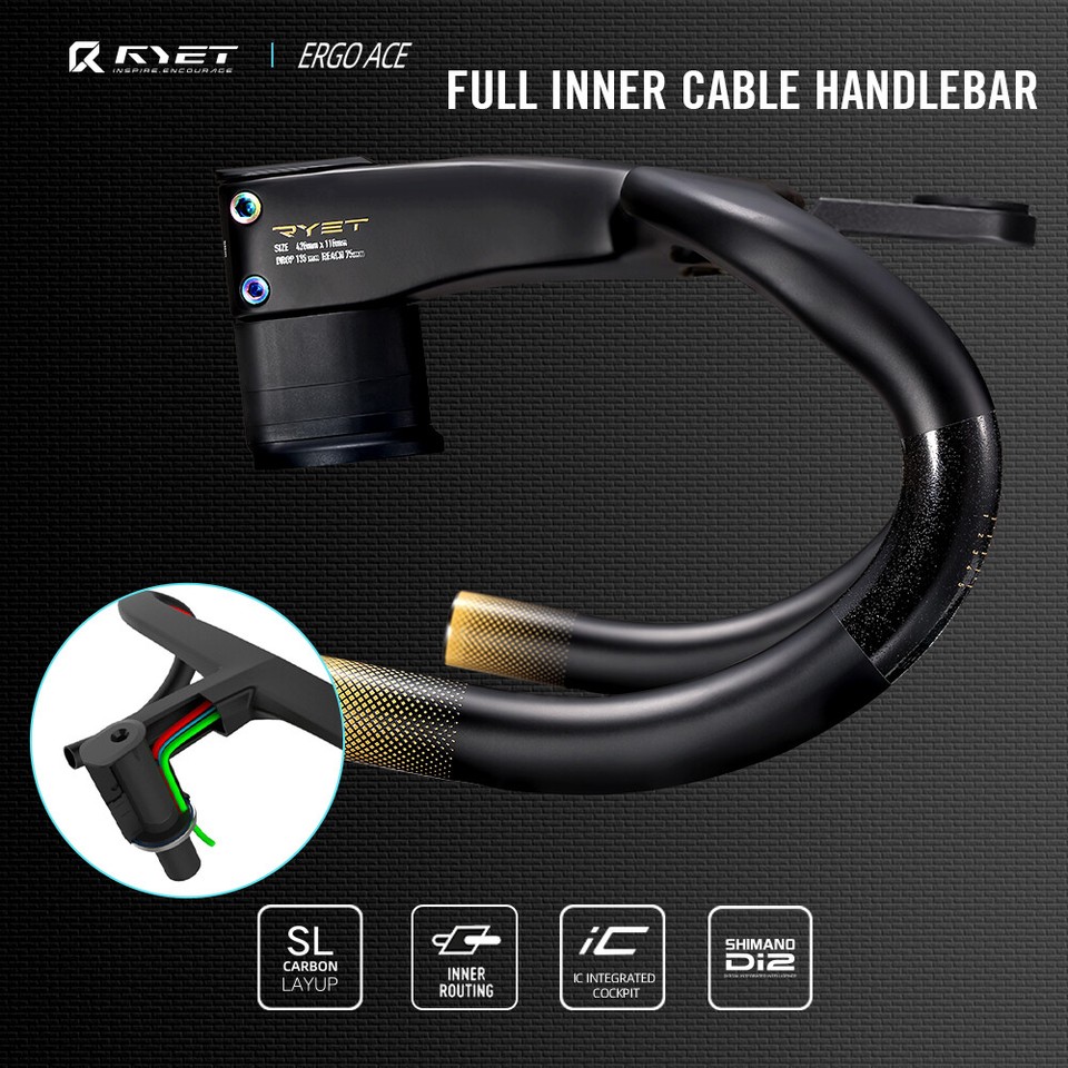 Full Internal Cable Routing Road Bicycle Integrated Handlebar ...
