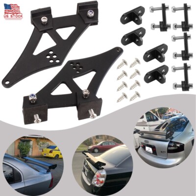 5" Spoiler Mount Brackets Universal Car CNC Aluminum Alloy Rear Wing ...