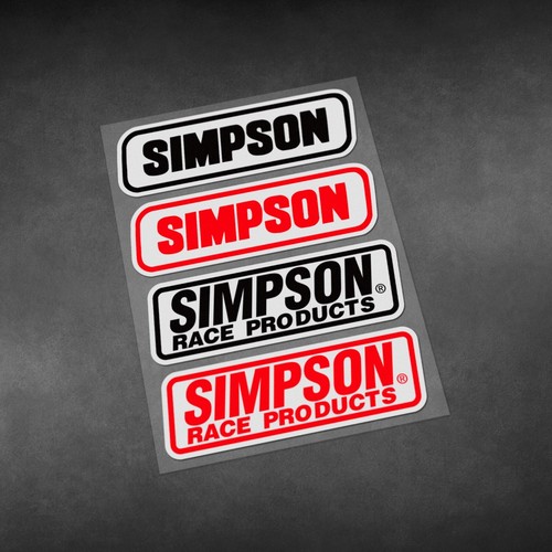 Motorcycle Car sponsor stickers for Simpson helmet lens Decals Vinyl ...