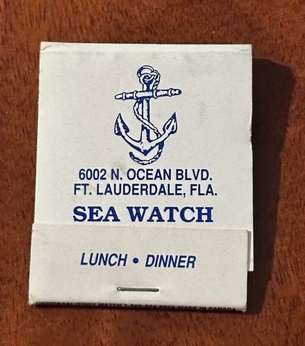 Vintage Matchbook Sea Watch Restaurant Anchor Matches Fort Lauderdale ...