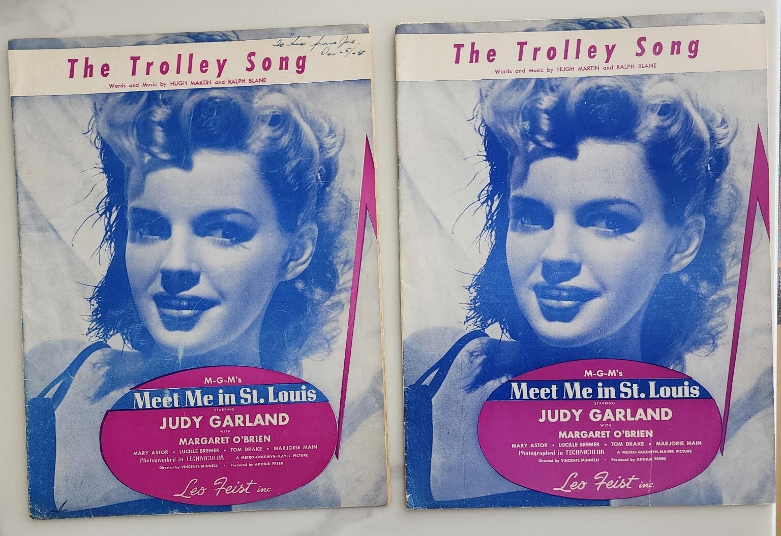 Judy Garland Sheet Music, The Trolley Song From Meet Me In St. Louis ...