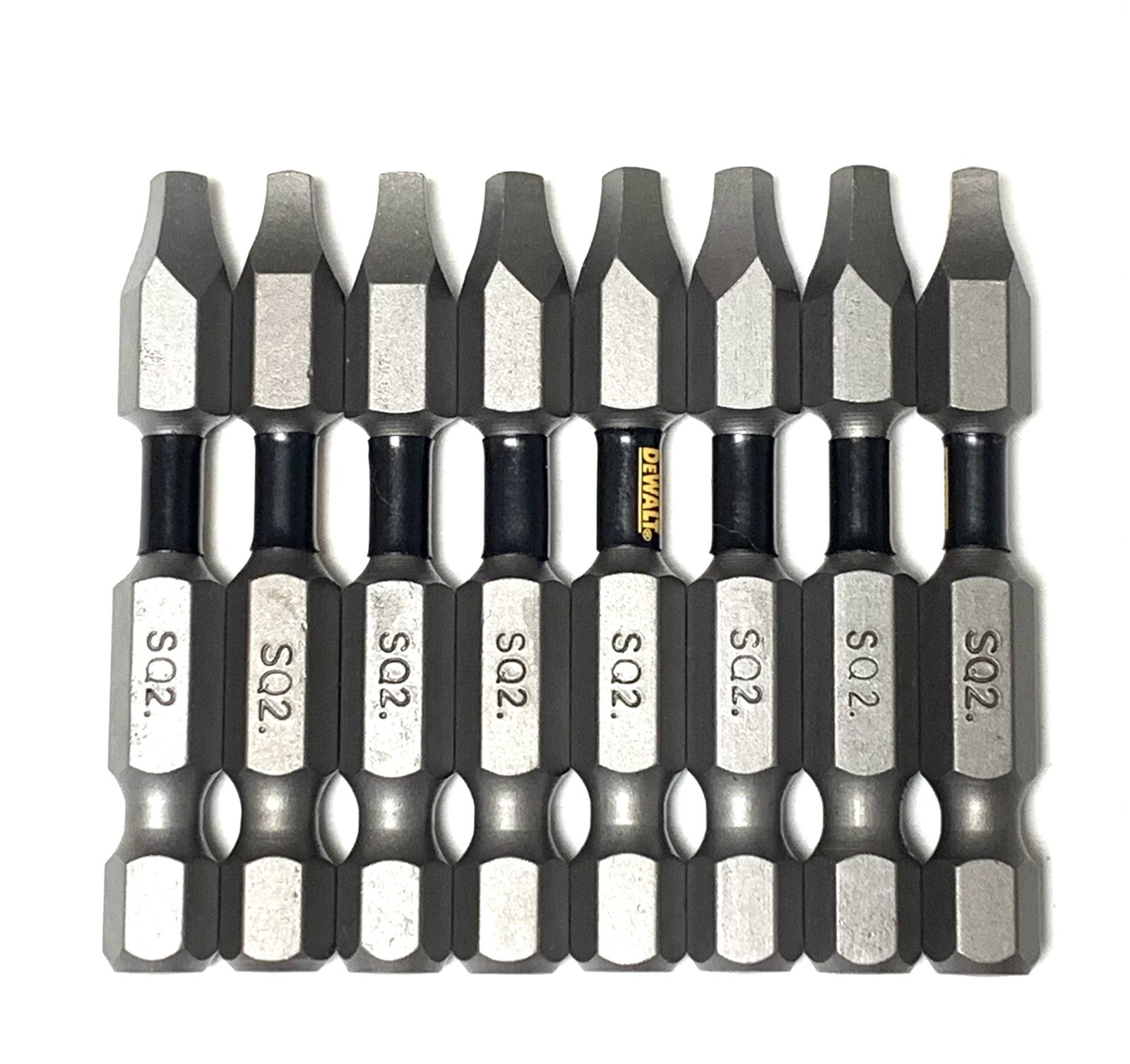 SQ2 2 in. Square DEWALT TOUGH GRIP 8Pc Bit Set IMPACT READY NEW Screw ...