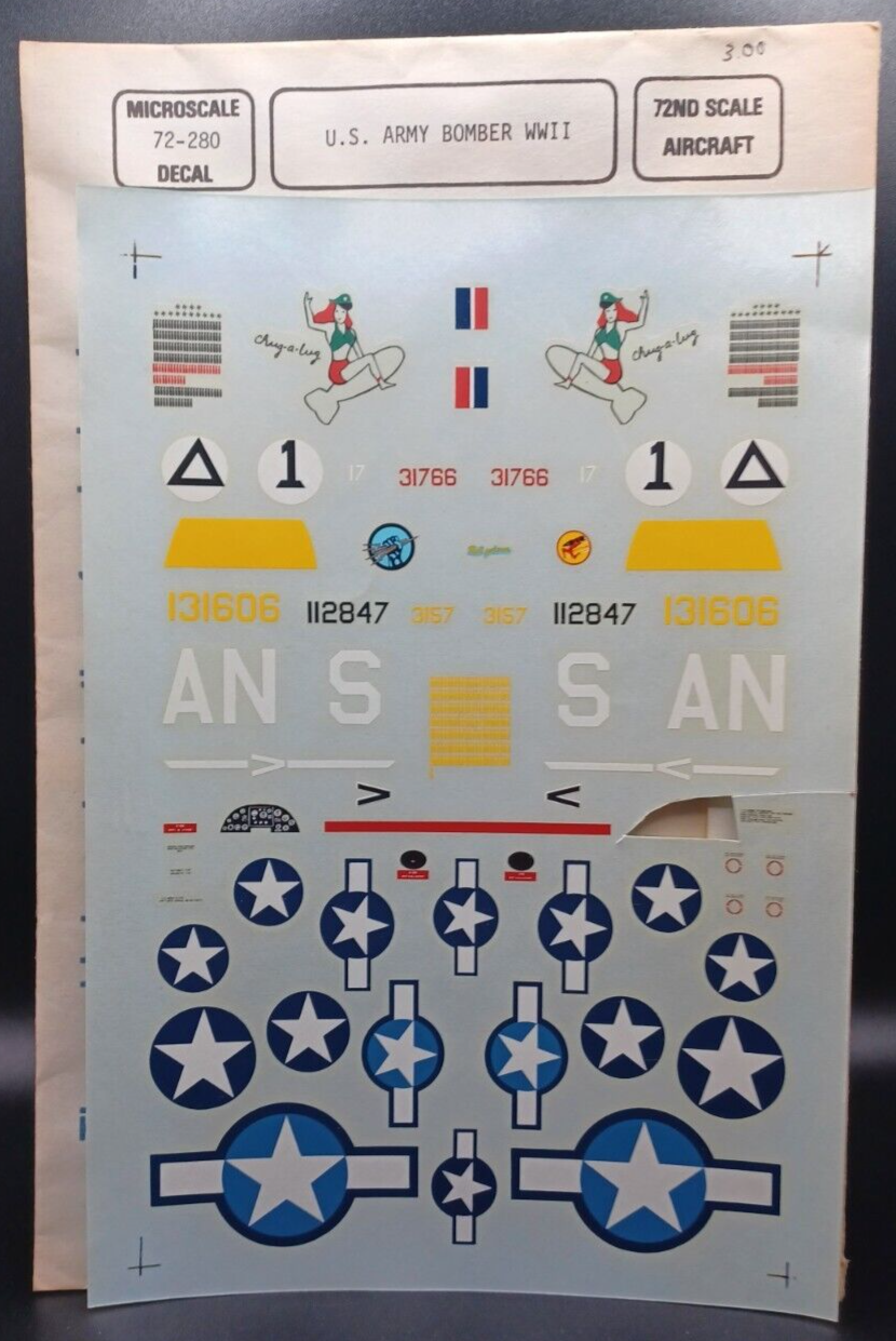 MicroScale | No. 72-280 | 1:72 US Army Bomber WW2 Decals INCOMPLETE | eBay