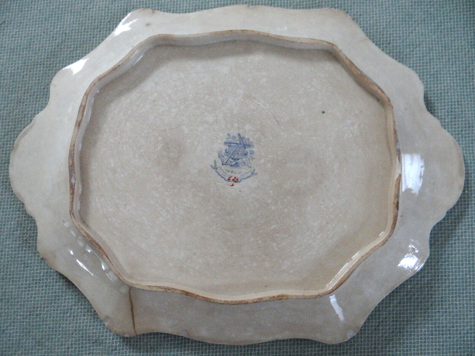 William Ridgway 629 Floral Blue Transfer ware Under Plate c. 1838-45 | eBay
