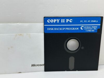 Copy II PC Disk Backup Program 5.25 Floppy Central Point Software 1983 ...