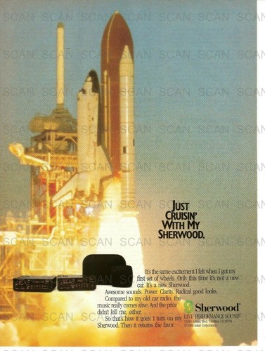 1989 Sherwood Stereo Vintage Magazine Ad NASA Space Shuttle Blast Off ...