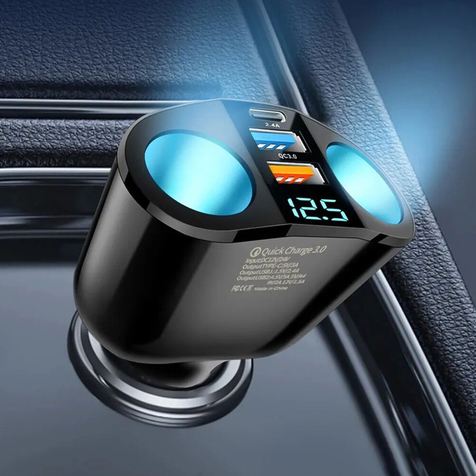 Type-C USB Socket PD QC3.0 12V-24V Quick Charge Car Charger Phone ...