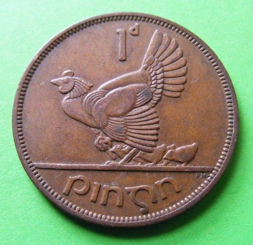 Irish 1963 One Penny Coin Hen Chickens Old Ireland 1d | eBay