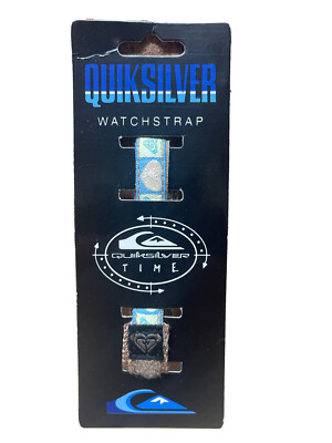 Quiksilver Time Watch-strap band Hook & Loop 18mm Lug Brown Nylon Multi ...